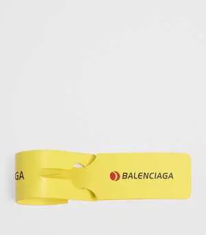 Balenciaga Luggage Tag Keyring - White