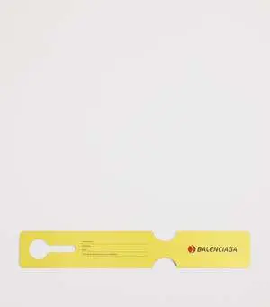 Balenciaga Luggage Tag Keyring - White