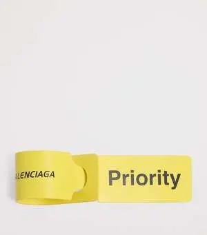 Balenciaga Luggage Tag Keyring - White