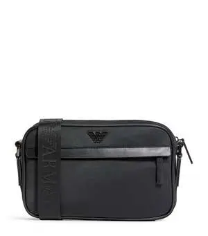 Emporio Armani Recycled Nylon Cross-body Bag - Black
