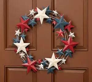 HOME REFLECTIONS Americana 21' Metal Star Wreath - One-color