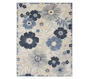 NOURISON HOME Home Poppy Floral Print Indoor/outdoor 5.3'x7' Rug - One-color