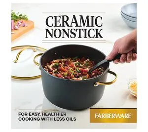 FARBERWARE Forged Induction Ceramic Nonstick St Ockpot 6 Qt