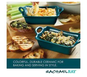 RACHAEL RAY Ceramics Rectangular Au Gratin 2-pi Ece Set