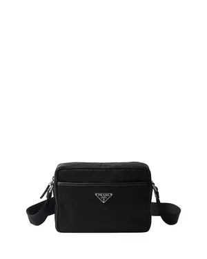 Prada Re-nylon And Saffiano Shoulder Bag - Black