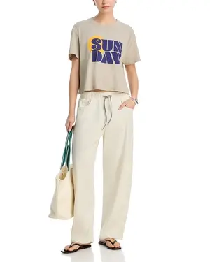 ASKK NY Cancun Wide Leg Linen Blend Trousers