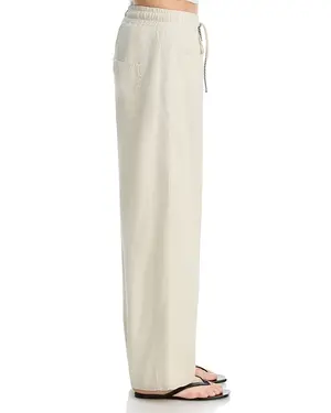 ASKK NY Cancun Wide Leg Linen Blend Trousers