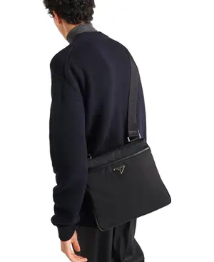 Prada Re-nylon And Saffiano Leather Shoulder Bag