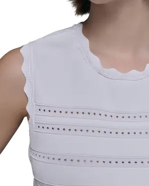 Karl Lagerfeld Paris Scalloped Tank Top