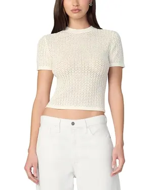 Joe's Jeans The Crochet Baby Tee - Ecru