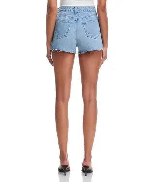 L'Agence Clark High-rise Denim Shorts - Bellflower