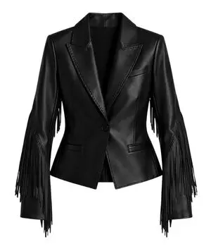 Women's Fringe Leather Blazers