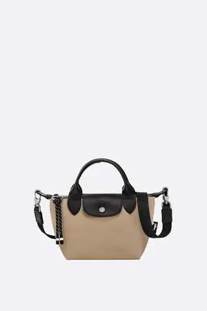 Longchamp Shoulder Bag With Mesh Design - Argile