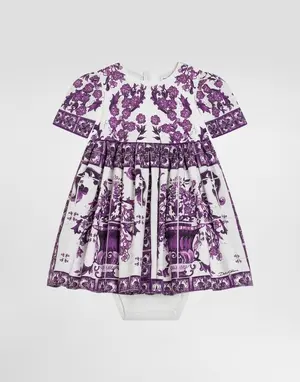 Dolce & Gabbana Majolica-print Cotton Poplin Dress - Multicolor