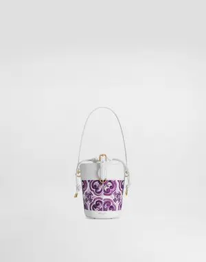 Dolce & Gabbana Capri Majolica-printed Bucket Bag - Multicolor