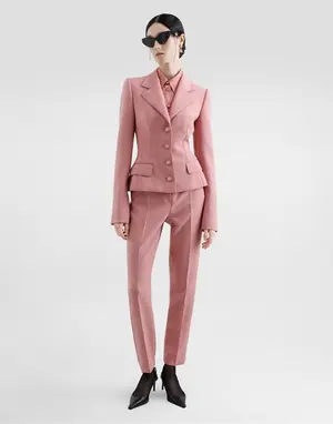Dolce & Gabbana Single-breasted Wool Crepe Dolce Jacket - Pink