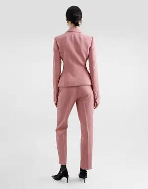 Dolce & Gabbana Single-breasted Wool Crepe Dolce Jacket - Pink