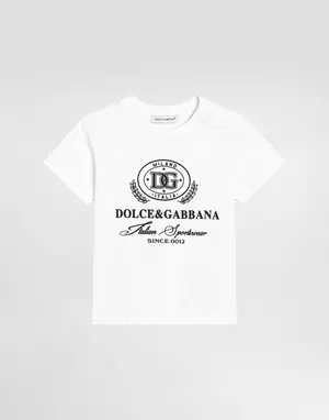 Dolce & Gabbana Short-sleeved Jersey T-shirt With Print - Multicolor