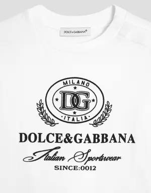 Dolce & Gabbana Short-sleeved Jersey T-shirt With Print