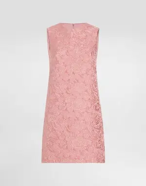 Dolce & Gabbana A-line Floral Matelassé Jacquard Short Dress - Multicolor