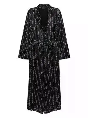 Kiki De Montparnasse All-over Graphic Print Robes - Black