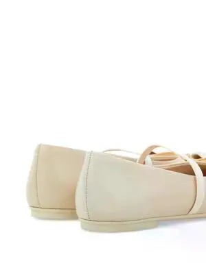 FERRAGAMO Vara Buckle-detail Ballet Flats - Neutrals