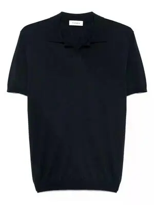 KANGRA Fine-ribbed T-shirt - Blue