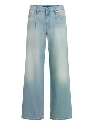 Karl Lagerfeld Wide-leg Pleated Jeans