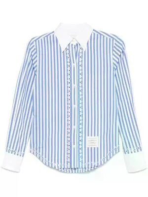 Thom Browne Broderie-anglaise Striped Shirt