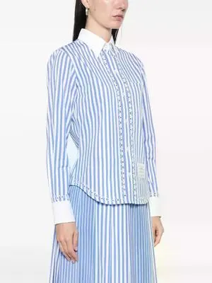 Thom Browne Broderie-anglaise Striped Shirt