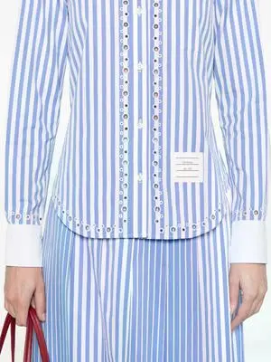 Thom Browne Broderie-anglaise Striped Shirt