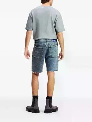 Karl Lagerfeld Raw-cut Denim Shorts