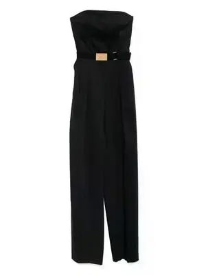 Elisabetta Franchi Crossover-laces Jumpsuit - Black