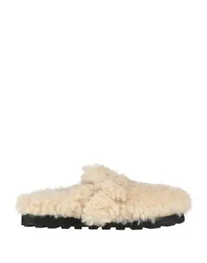 JIL SANDER Shearling Mules - White