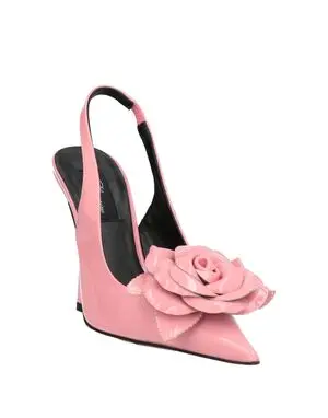 Blumarine Leather Pumps With Flower Application