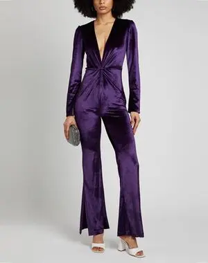 JIJIL Chenille Long Sleeve Jumpsuit
