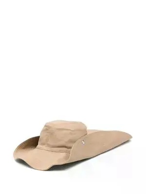 Attico Logo-embroidered Sun Hat - Brown