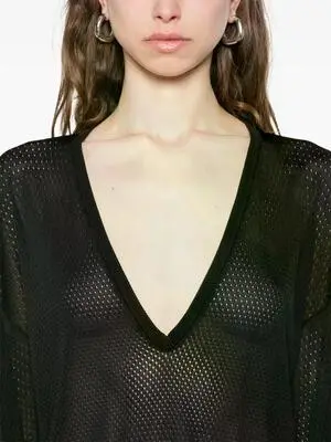 Attico Knotted Mini Dress - Black