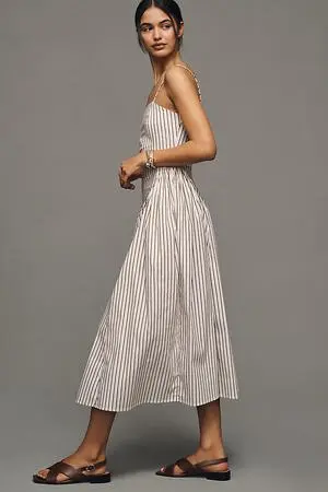 maeve sleeveless fitted a line midi dress A-Line Hand wash only Maeve Sleeveless Asymmetric Plaid Mix