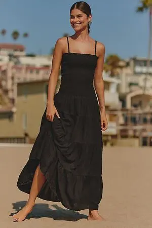Black Cotton Maxi Dresses