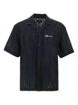 REPRESENT Logo-embroidered Shirt - Black