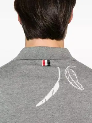 Thom Browne Feather Intarsia 4-bar Polo