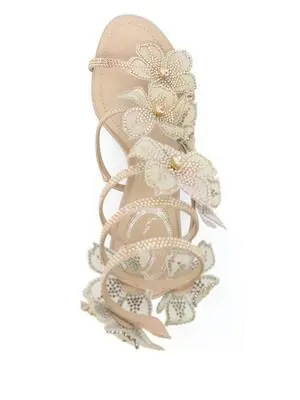 Rene Caovilla 80mm Flower Sandals