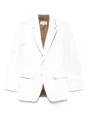 MAISON MARGIELA Cracked-paint Blazer - White