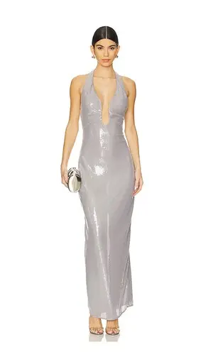 Misha Collection Metallic Evening Dresses