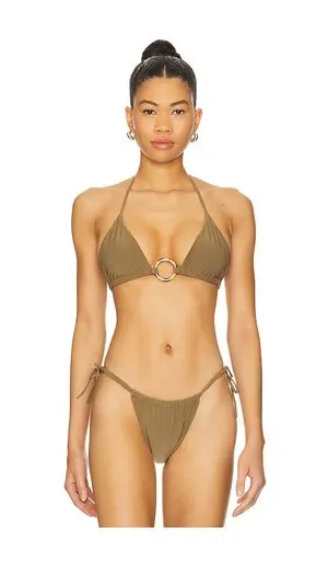 MONTCE Emma Loop Bikini Top - Khaki