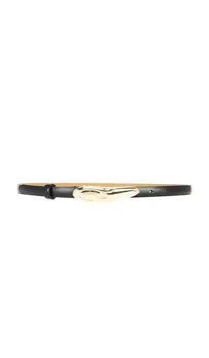 Ettika Ayla Split Leather Belt - Black
