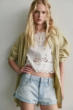 Free People Free People We The Free Cali Cuffed Denim Shorts Ventura