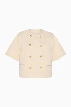 Ulla Johnson The Serge Short Sleeve Jacket - Birch