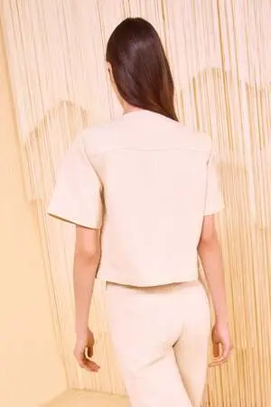 Ulla Johnson Serge Short Sleeve Jacket - Birch